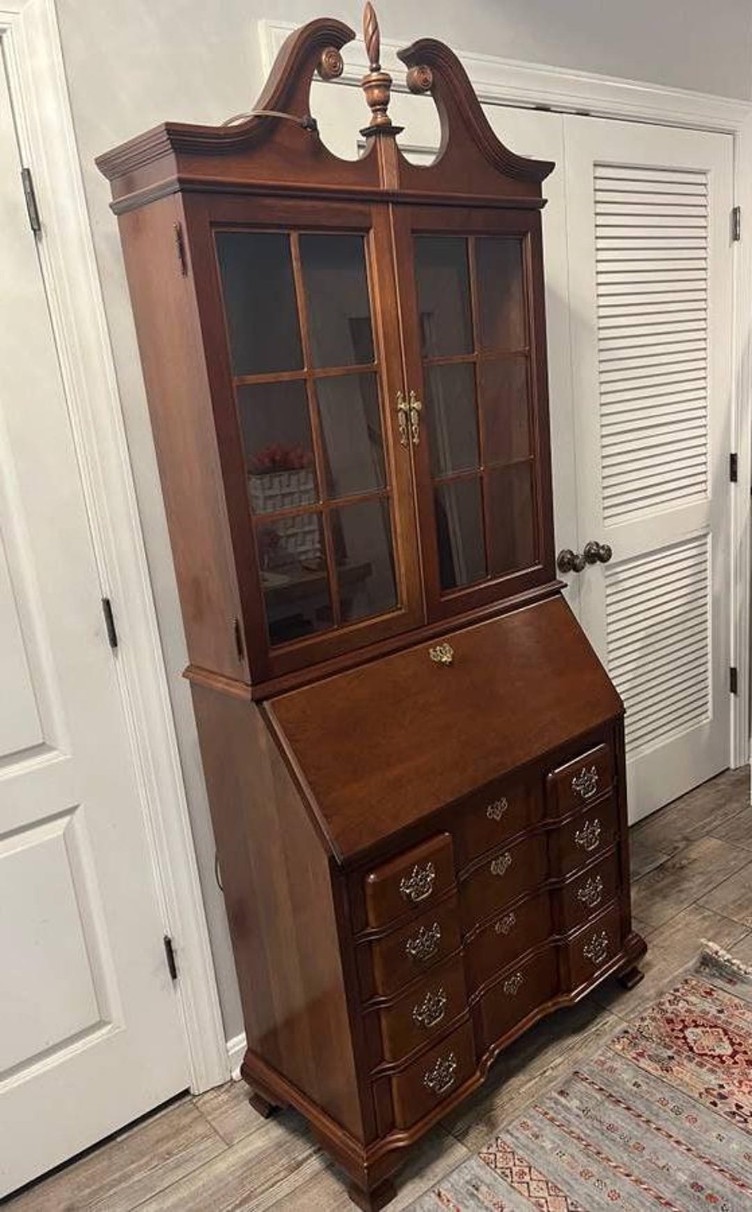 Antique JASPER Chippendale Style Cherry Secretary Desk - Etsy