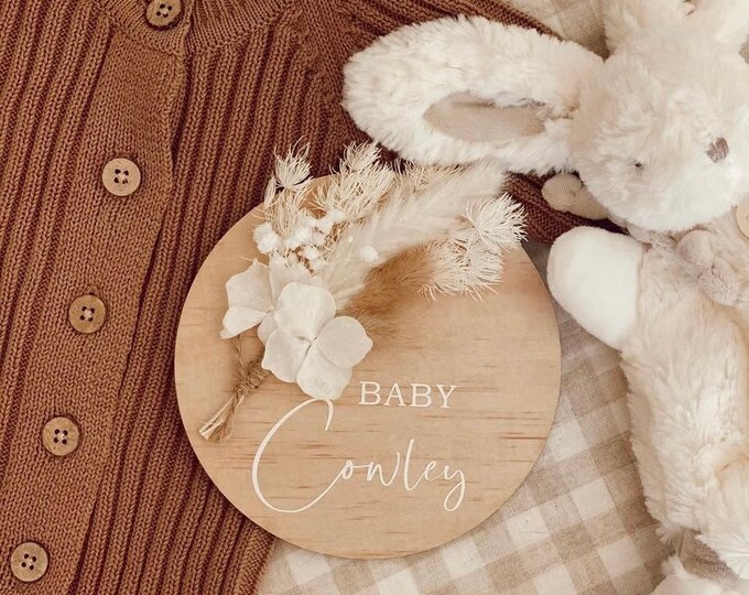 First Birthday Personalised Sign | Acrylic Circle Sign | Birthday ...