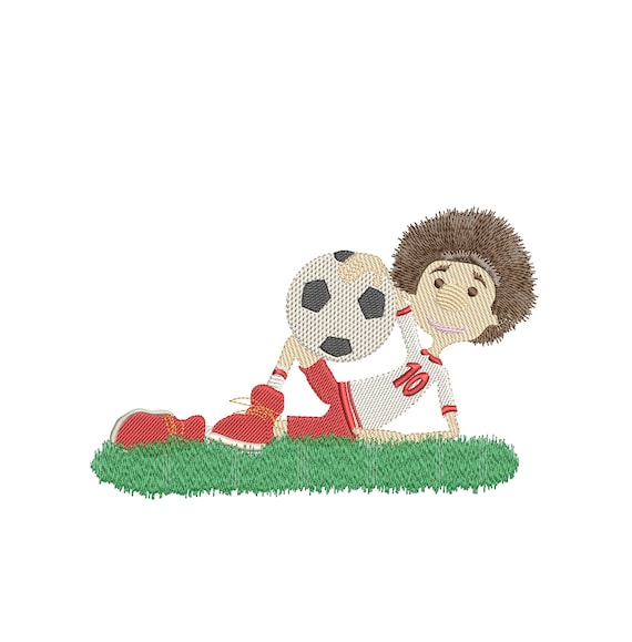 Football Player Embroidery Digital Design | Etsy