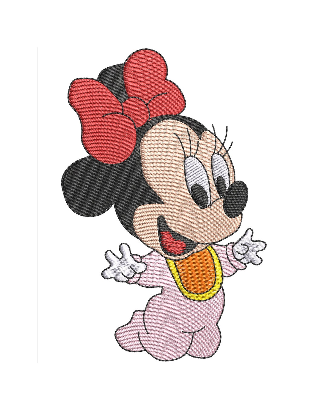 Baby Minnie Mouse - Embroidery Digital Design - Etsy