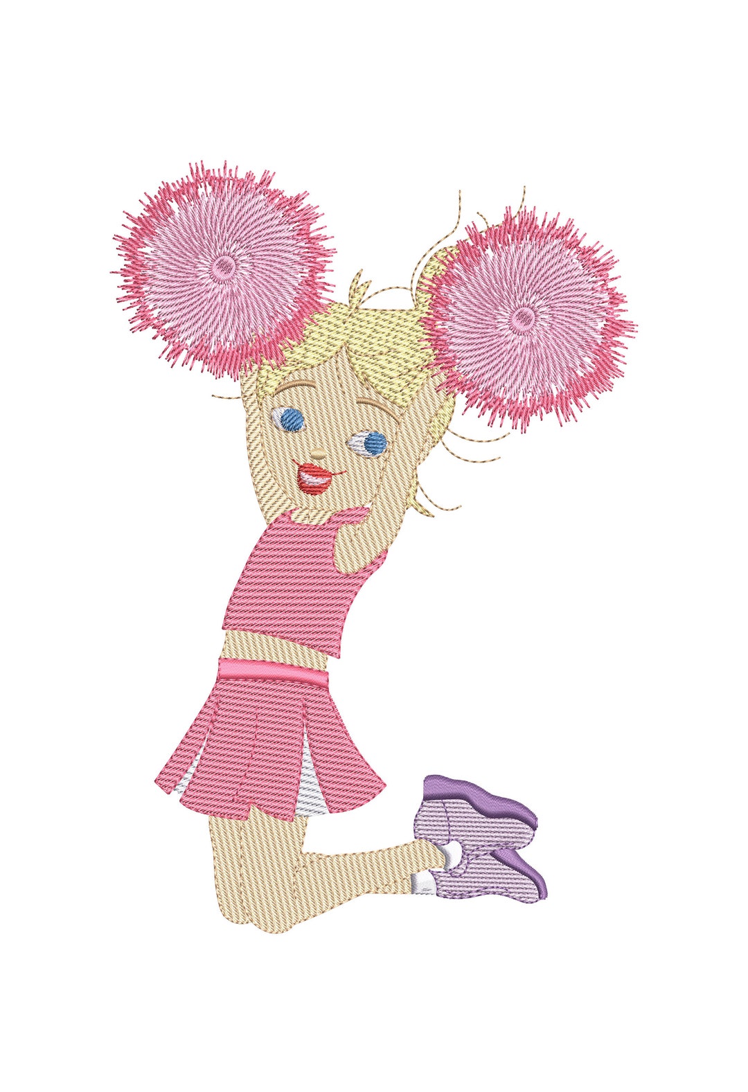 Cheerleader - Embroidery Digital Design - Etsy