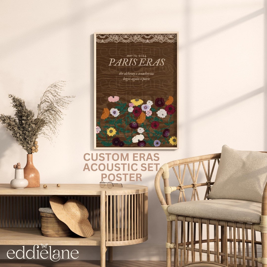 Original Personalized Poster: Piano Flowers Keepsake - Etsy