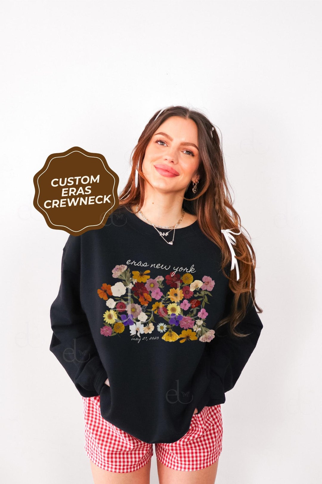 Original Custom Piano Pressed Flowers Sweatshirt: Surprise Songs ...