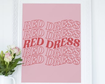 Red Digital Art | Etsy