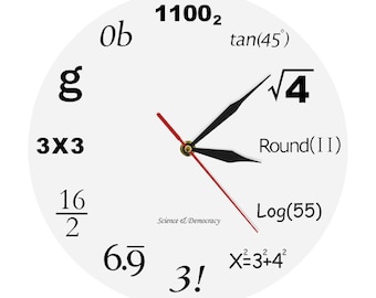 Math Equation Wall Clock - Etsy