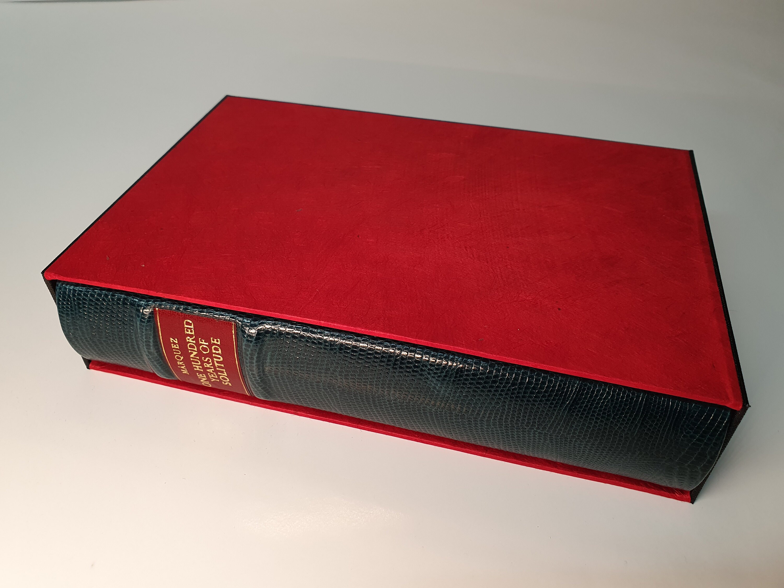 Gabriel Garcia Marquez, One Hundred Years of Solitude Leather Binding With Painted Book Sides ...