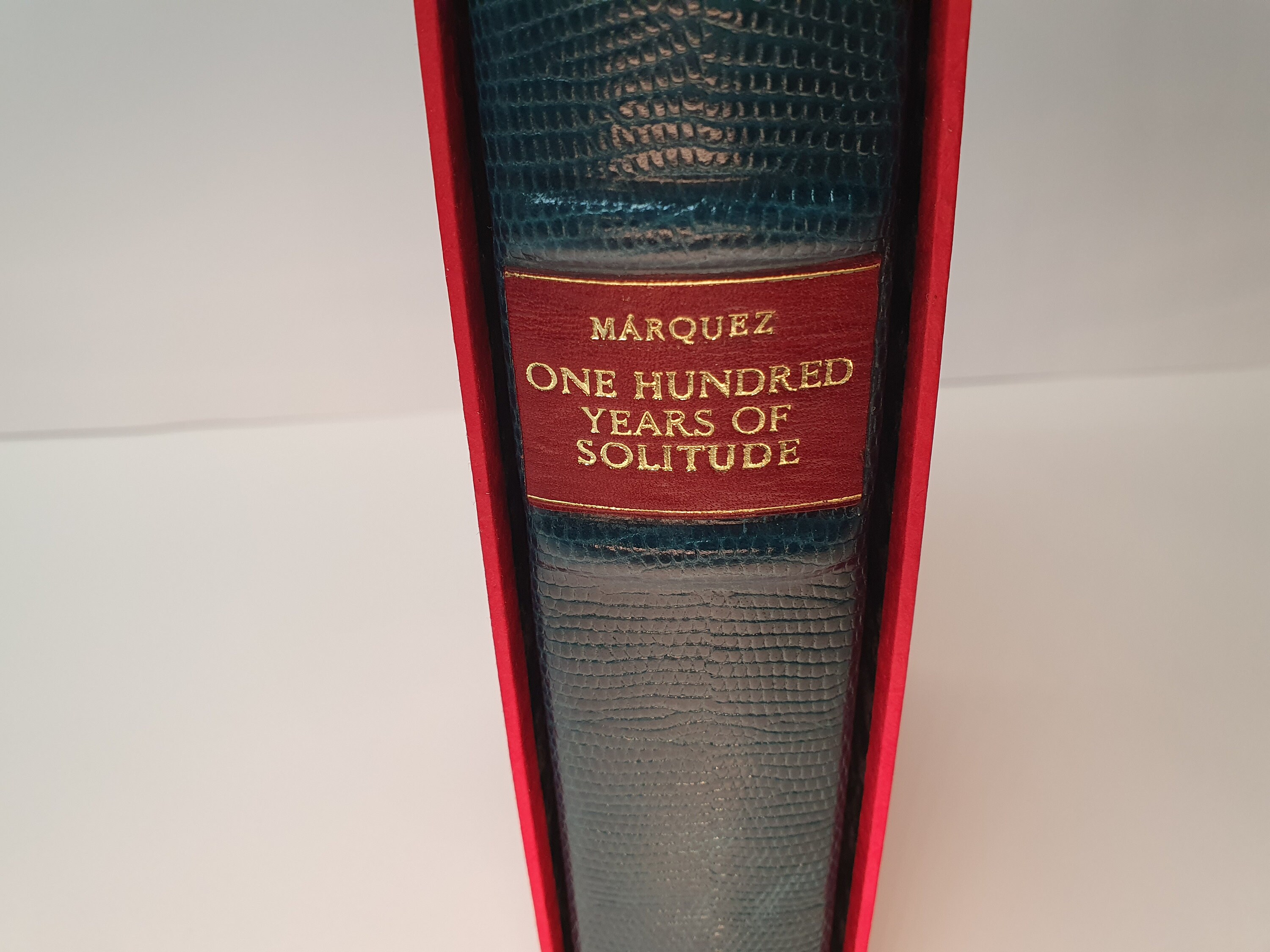 Gabriel Garcia Marquez, One Hundred Years of Solitude Leather Binding With Painted Book Sides ...