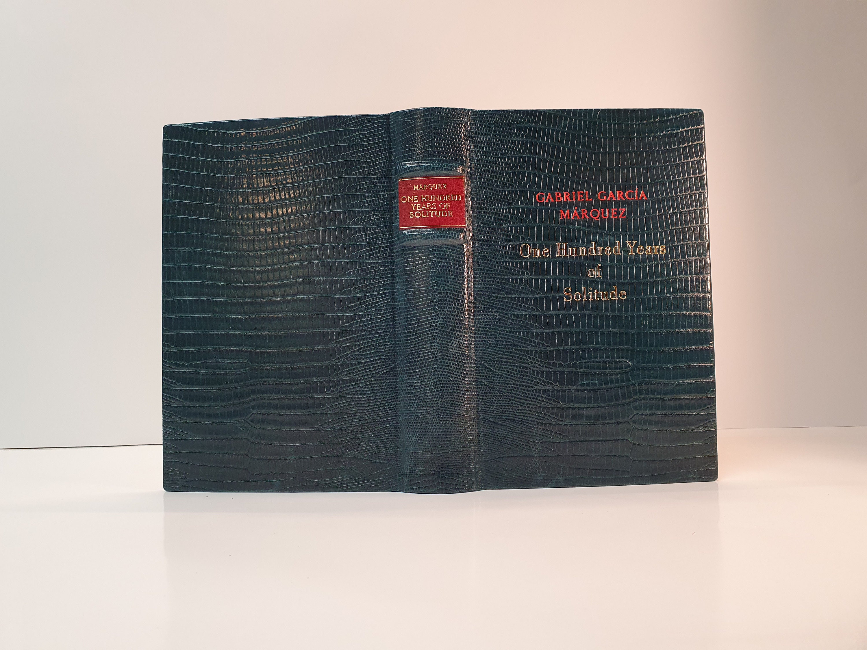 Gabriel Garcia Marquez, One Hundred Years of Solitude Leather Binding With Painted Book Sides ...
