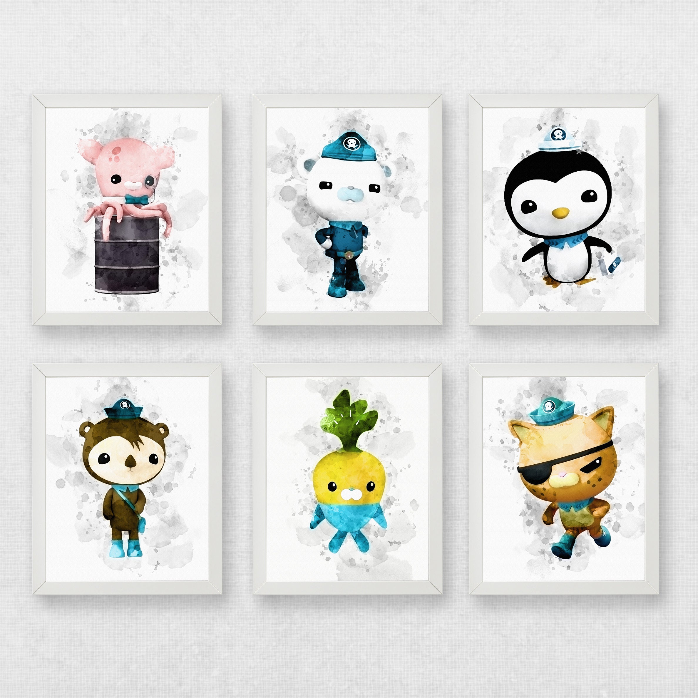 Set Of 6 Octonauts Watercolour Print Octonauts Poster Etsy