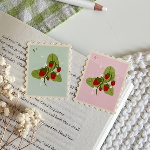 Strawberry Stamp Sticker | Stamp Sticker, Cute Sticker Stationary ...