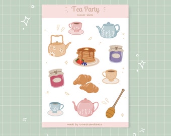 Tea Party Stickers - Etsy