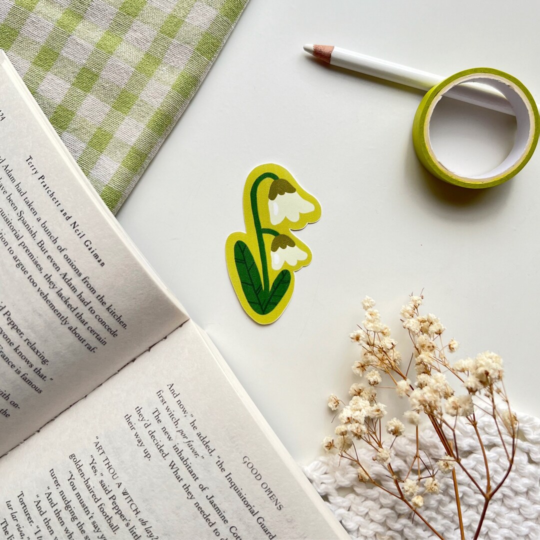 Flower Sticker | Single Sticker, Glossy or Matte, Flower Stationary ...