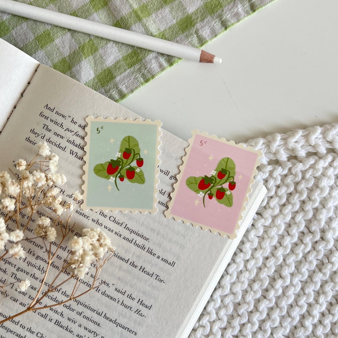 Strawberry Stamp Sticker | Stamp Sticker, Cute Sticker Stationary ...