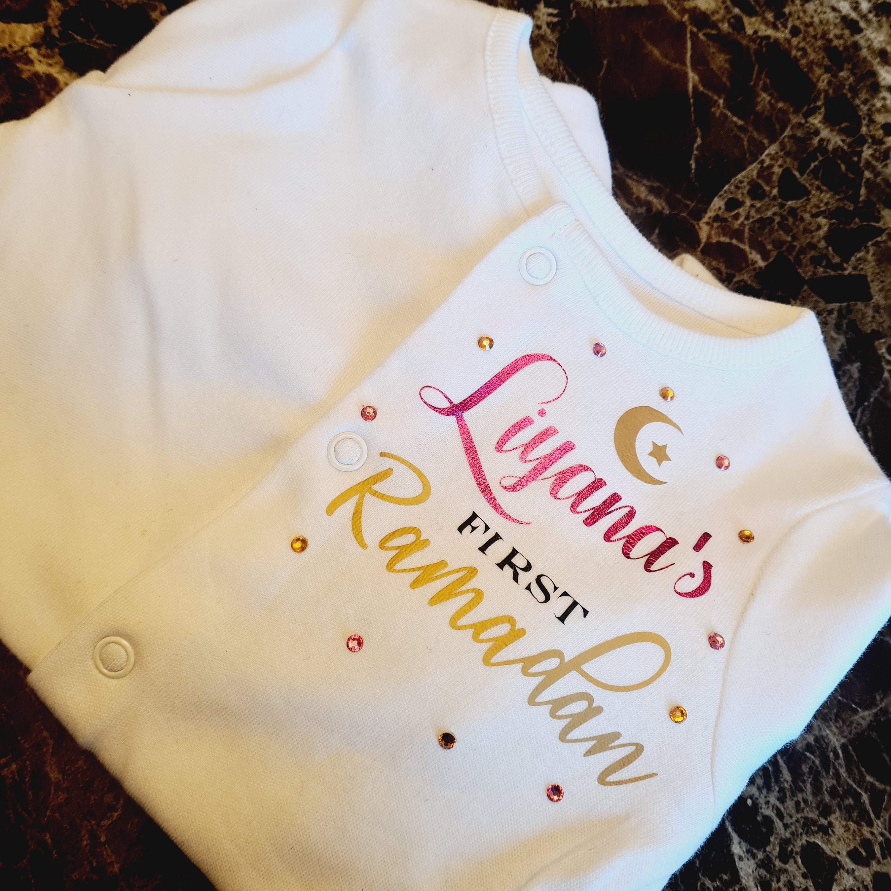 Ramadan Mubarak Babygrow First Ramadan Baby's First Personalised ...