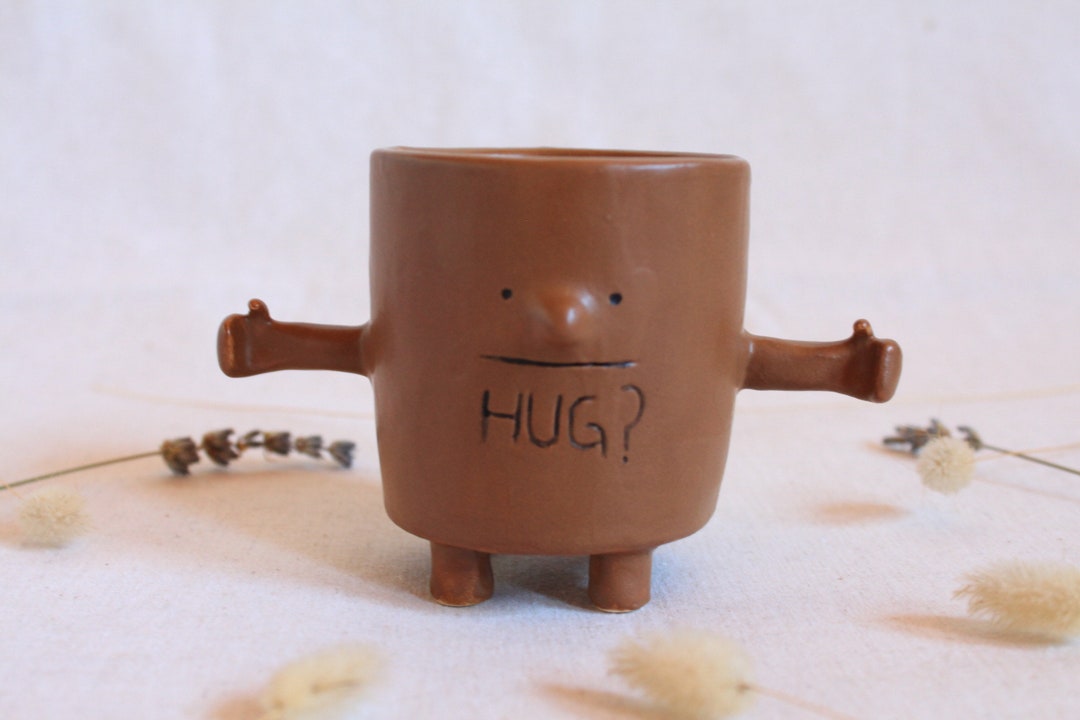 Hug Planter - Handmade Ceramic Succulent Pot - Funny Mother Gift - Cute ...