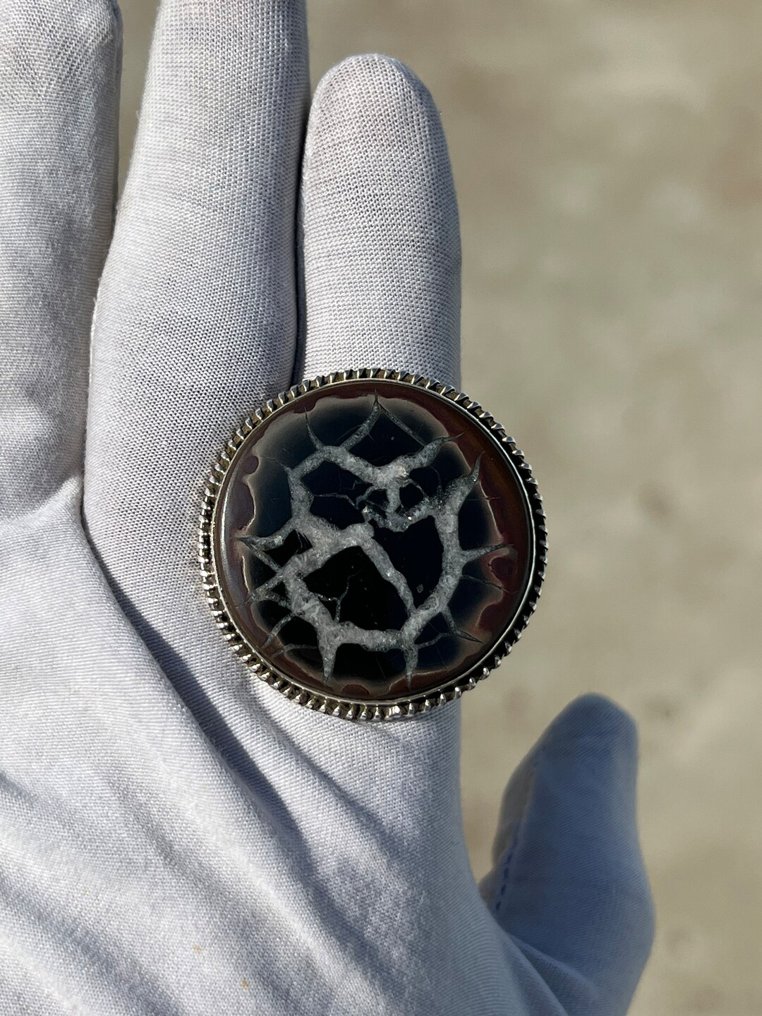 Septarian Ring 925 Sterling Silver Ring Beautiful Gemstone Jewelry ...