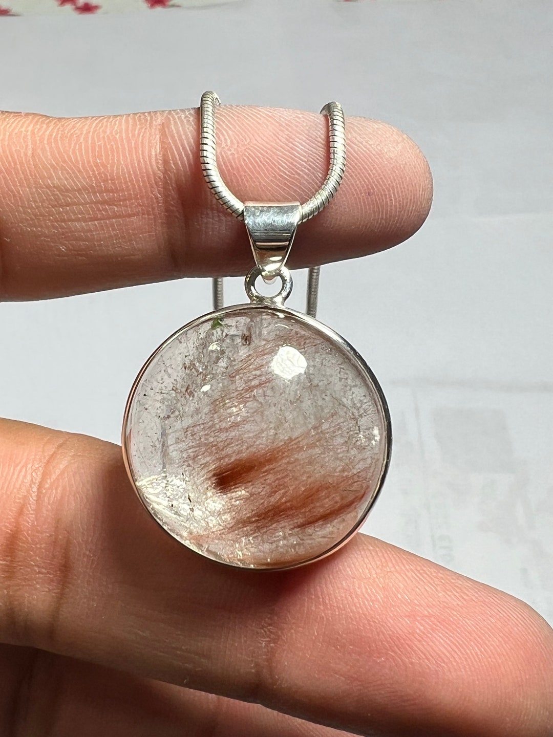Copper Rutilated Quartz Pendant Necklace / Rutilated Quartz / Healing ...