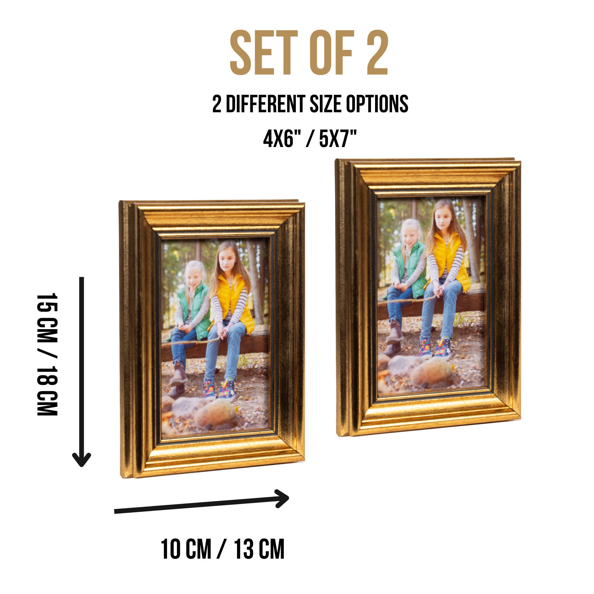 Picture Frames, Photo Frame, Gold Frame 5x7 or 4x6 Photo Frames 18x13 ...