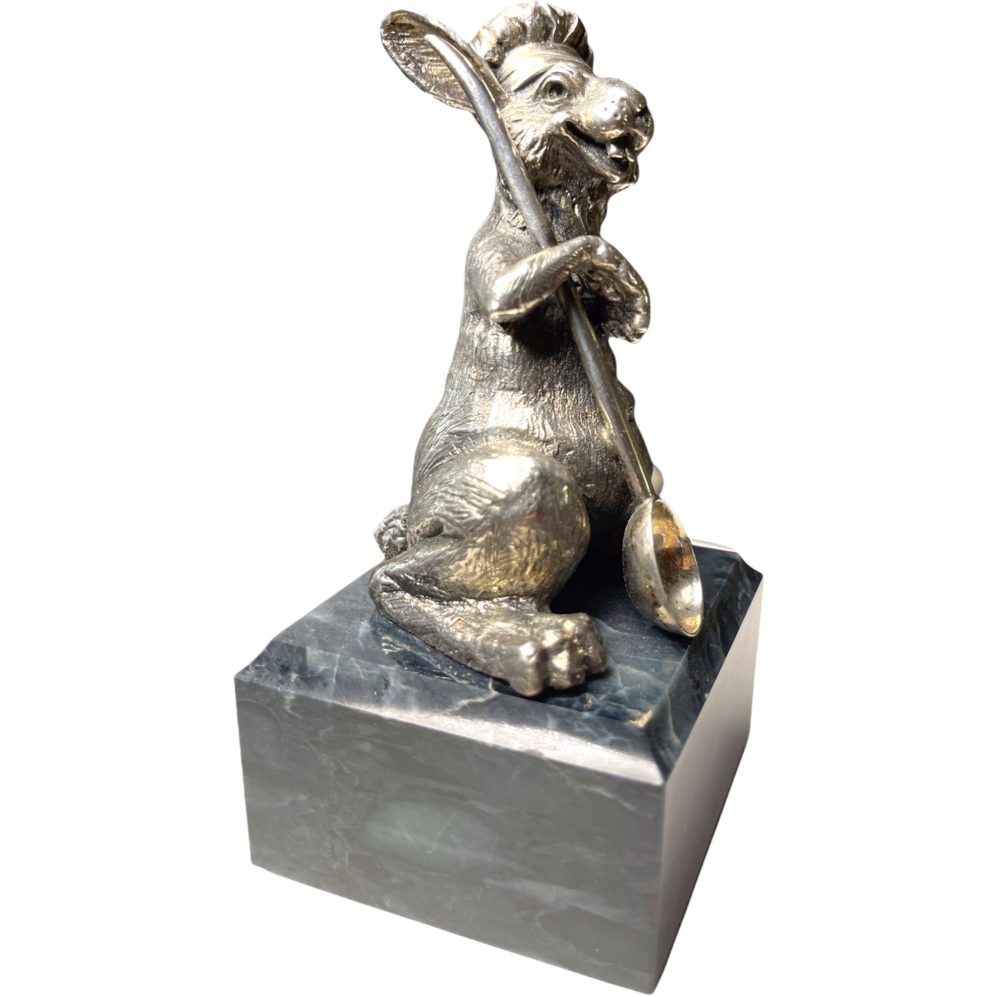 Silver Rabbit Handmade Unique Figurine Precious Sterling Silver 925 ...