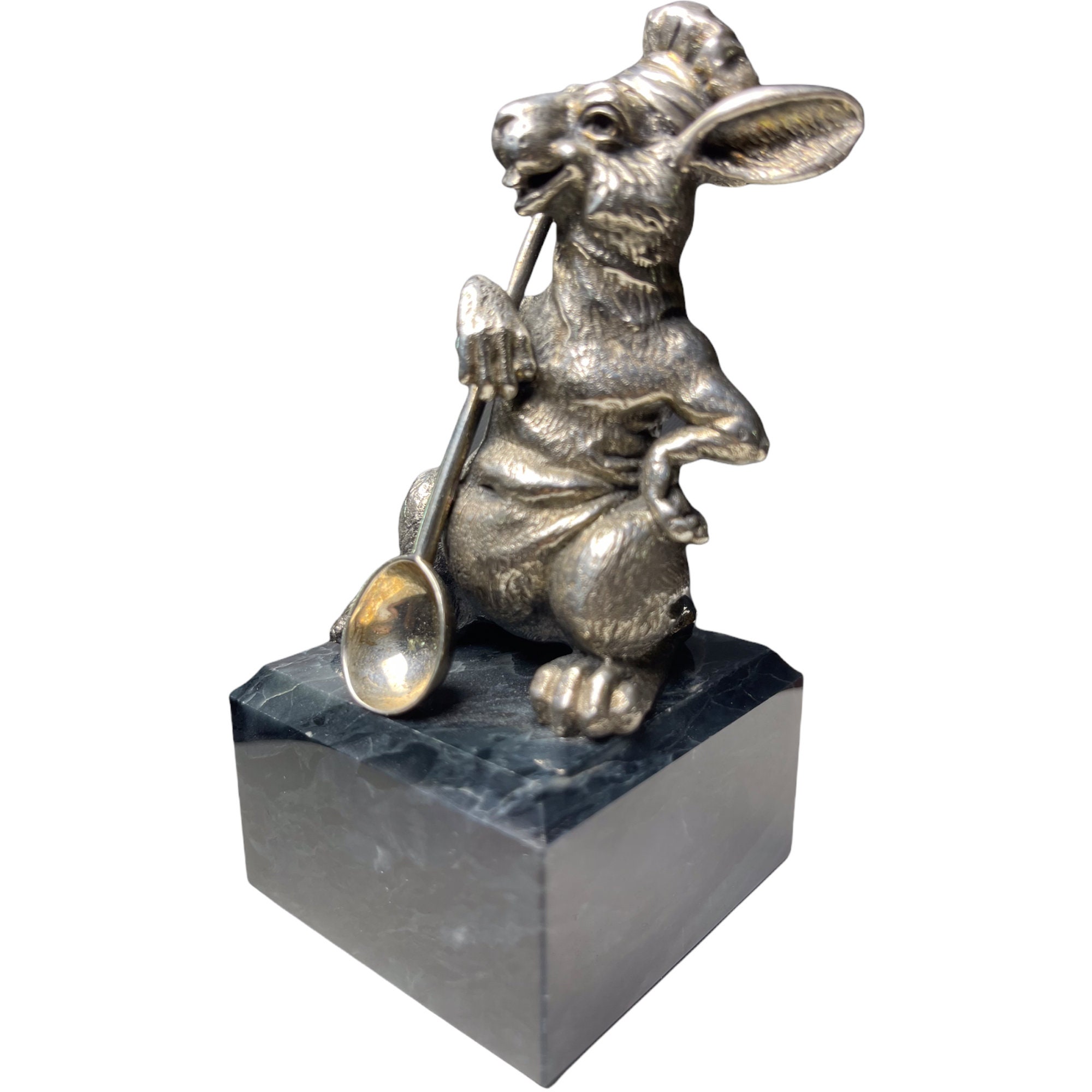 Silver Rabbit Handmade Unique Figurine Precious Sterling Silver 925 ...