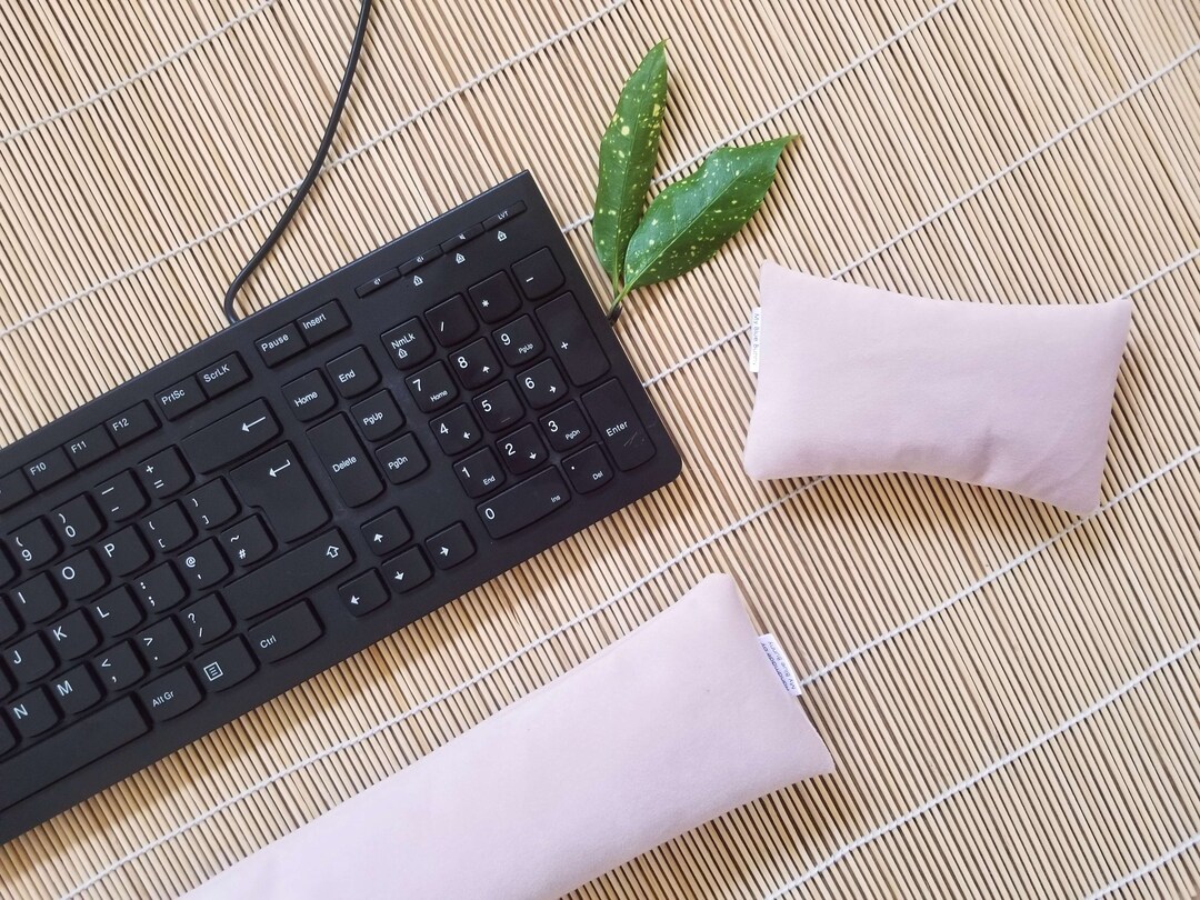 Handmade Pink Velvet Keyboard and Mouse Wrist Rest: Ergonomic Support ...