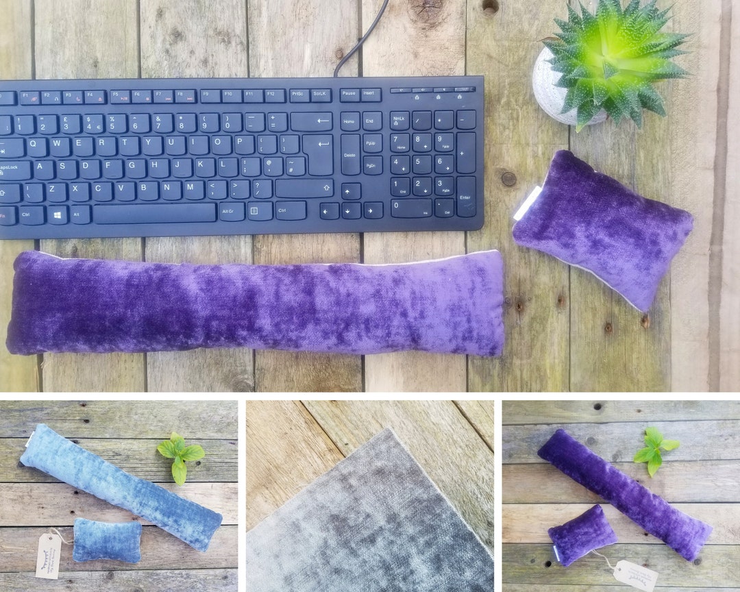 Handmade Crushed Velvet Keyboard Wrist Rest: Ergonomic Home Office ...