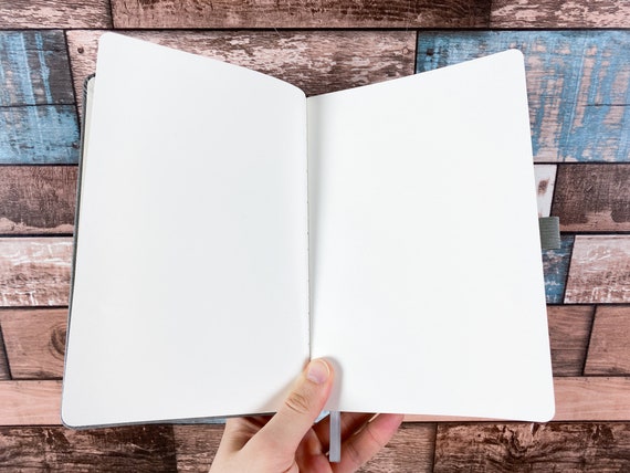 Off White Blank Journal Paper With a Vegan Leather Cover A5 - Etsy