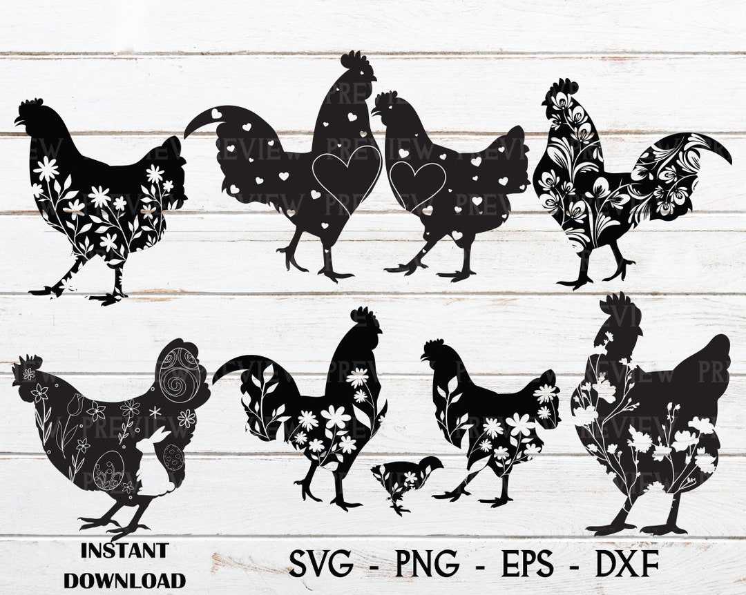 Chicken Svg Bundle, Svg File for Cricut, Rooster Clipart SVG, Hen Svg ...