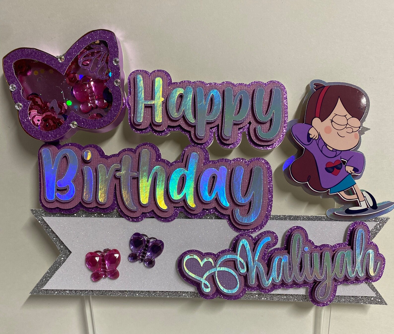 Cake Topper Mabel Gravity Falls/ Birthday Cake Topper Party | Etsy