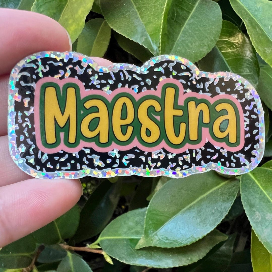 Composition Maestra Sticker - Teacher Inspired Sticker - Etsy