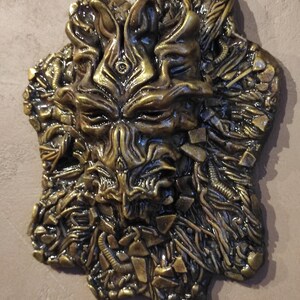 Alien Wall Sculture Alien Head Wall Creepy Decor Cyberpunk Decor - Etsy