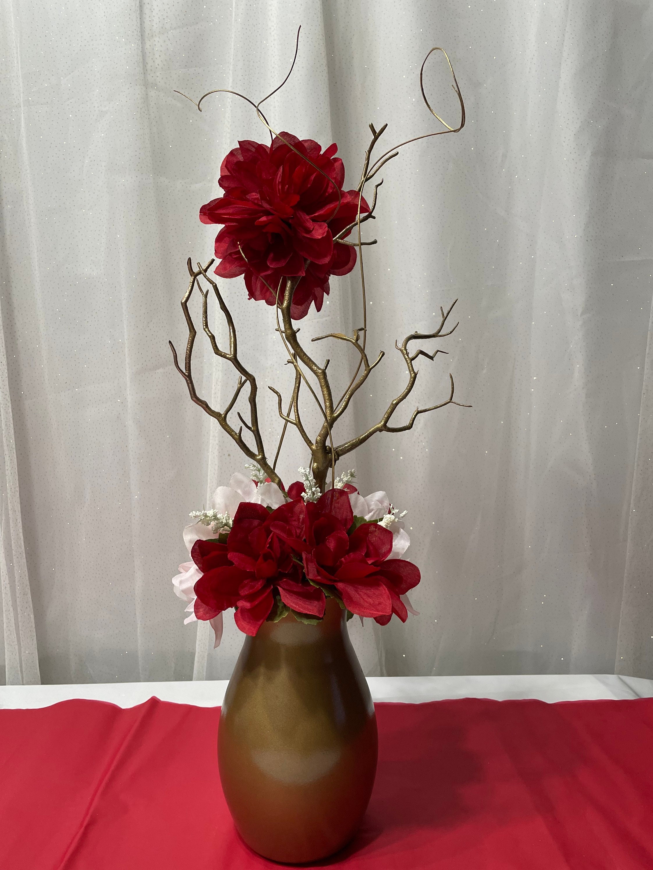 Centros De Mesa Con Decoraciones Rojas