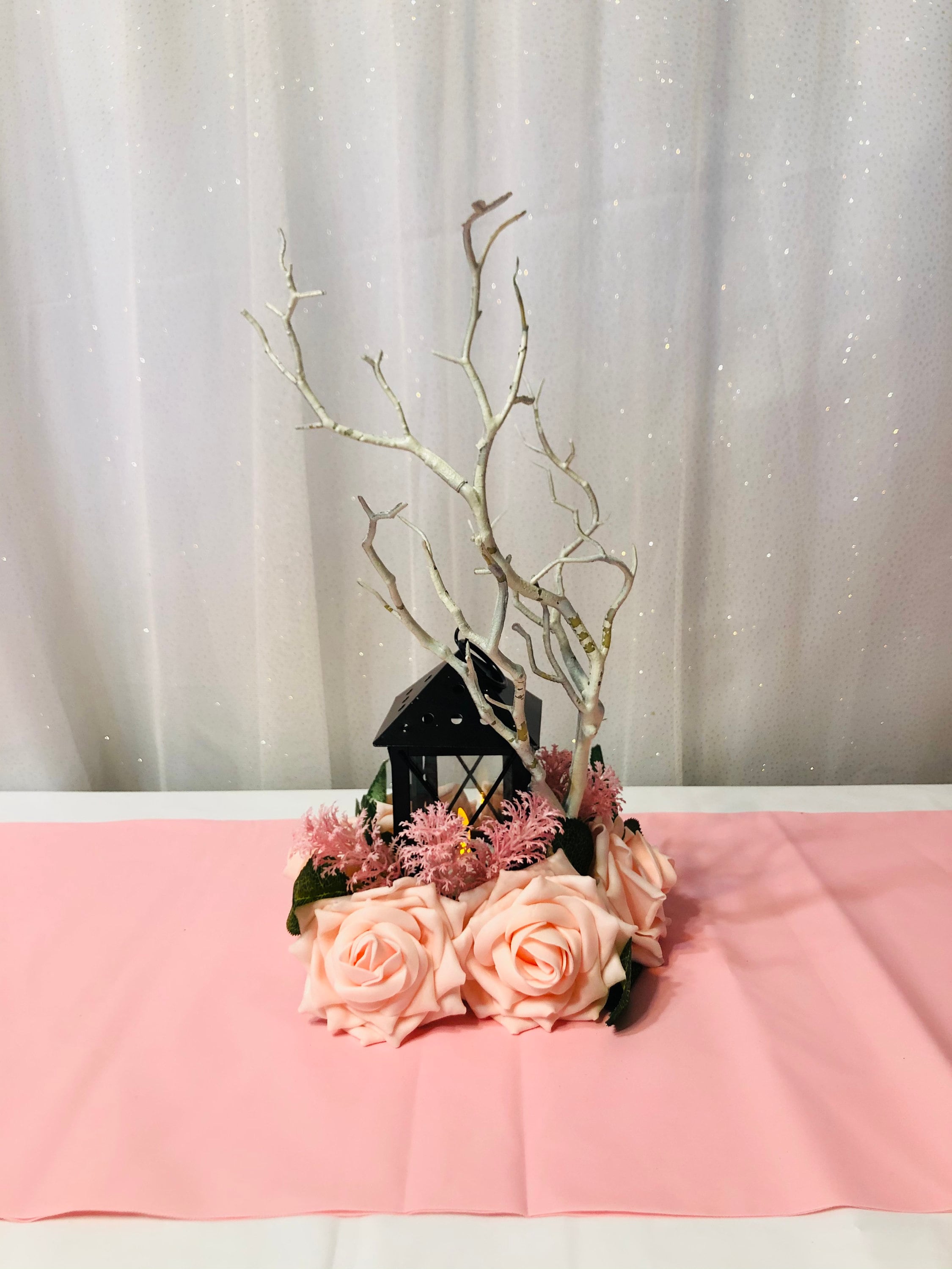 Centerpiece Floral Mini Lantern Centerpiece: Tealight Wedding Decor - Etsy