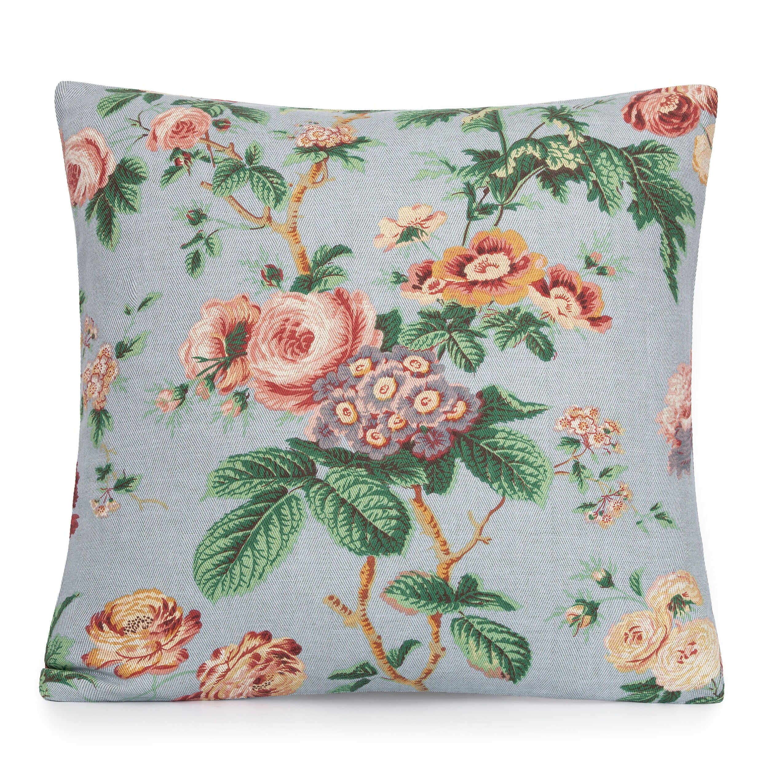 Designer Thibaut Fairview Blue, Yellow, Red, Green Floral Decorative ...