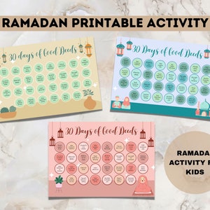 Ramadan Printables Activity Islamic Printables Good Deeds Printables - Etsy