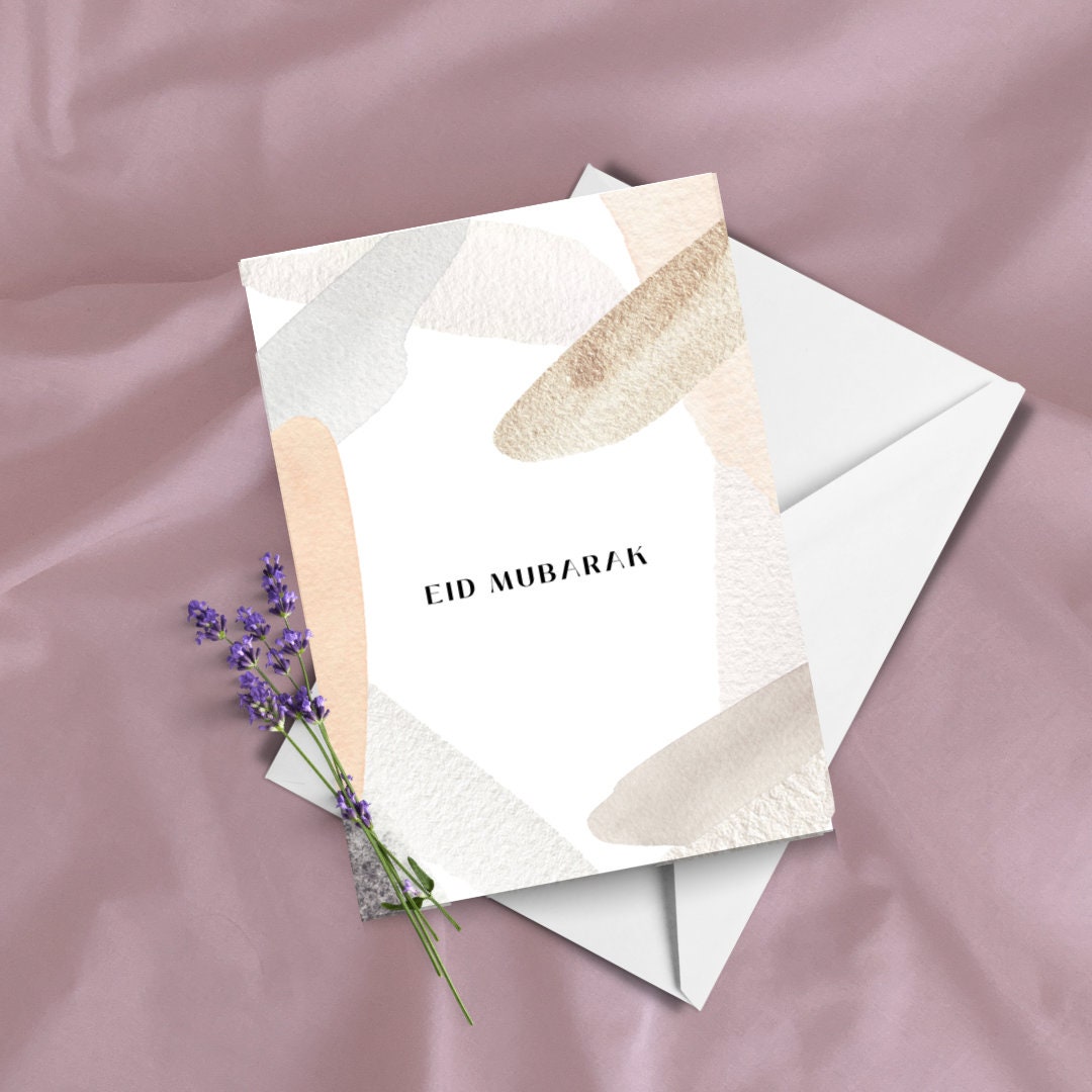 Eid Card Eid Mubarak Neutral Eid Card Minimal Eid Card Eid - Etsy