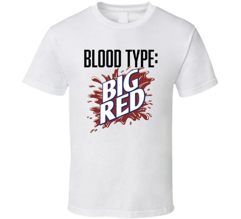 Big Red Soda Pop Drink Logo Funny Blood Type Parody T Shirt - Etsy