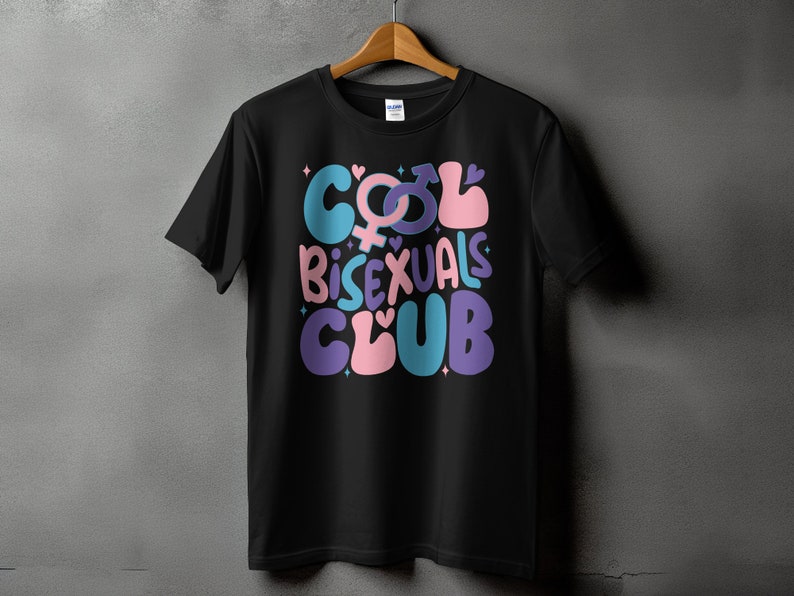 Cool Bisexuals Club T-shirt, Pride Month Bi Support Tee, Gender Symbols ...