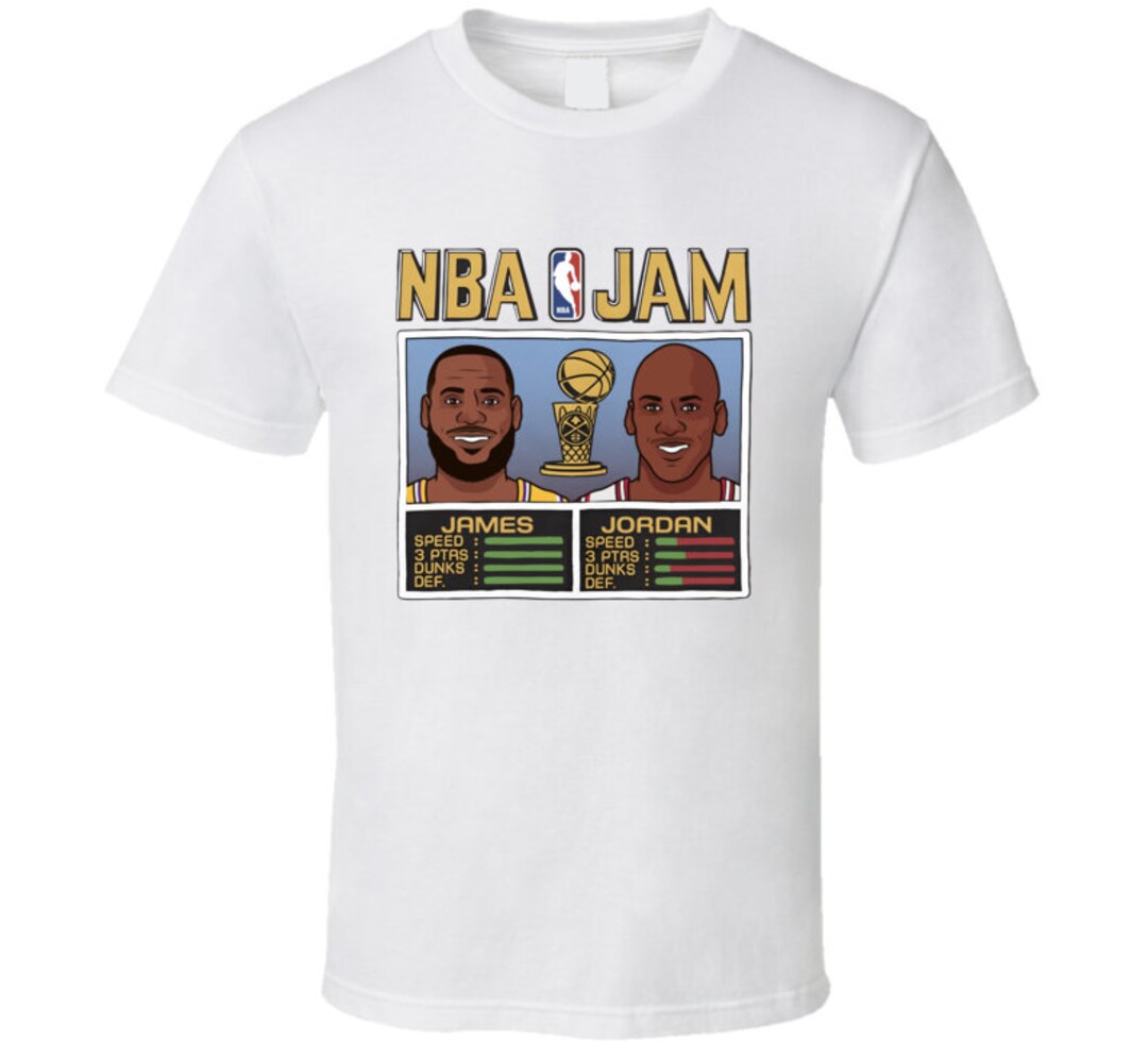Lebron James Vs Michael Jordan Nba Jam Funny Stats T Shirt - Etsy