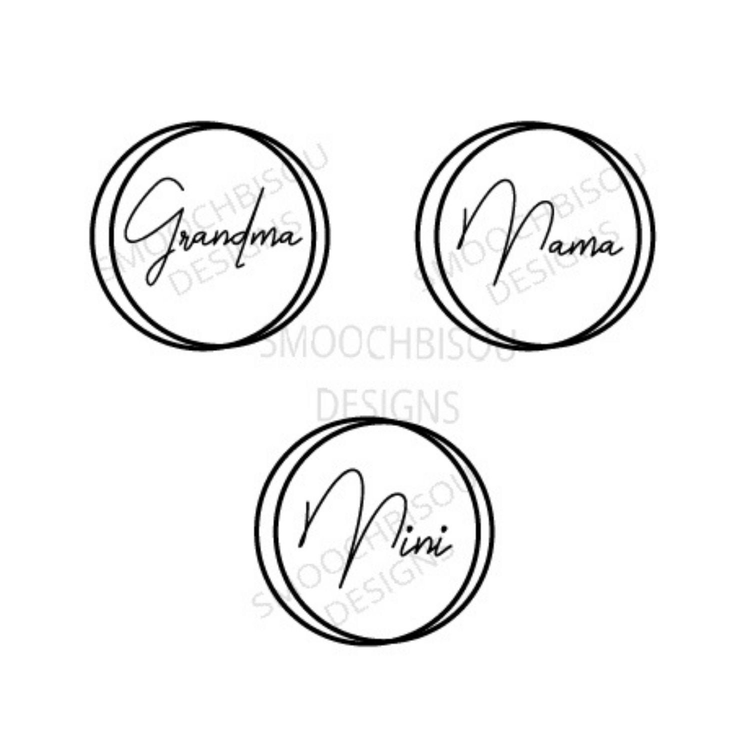 Mama Mini Grandma SVG. 3 Generations SVG. Mama, Grandma and Mini. Mom ...