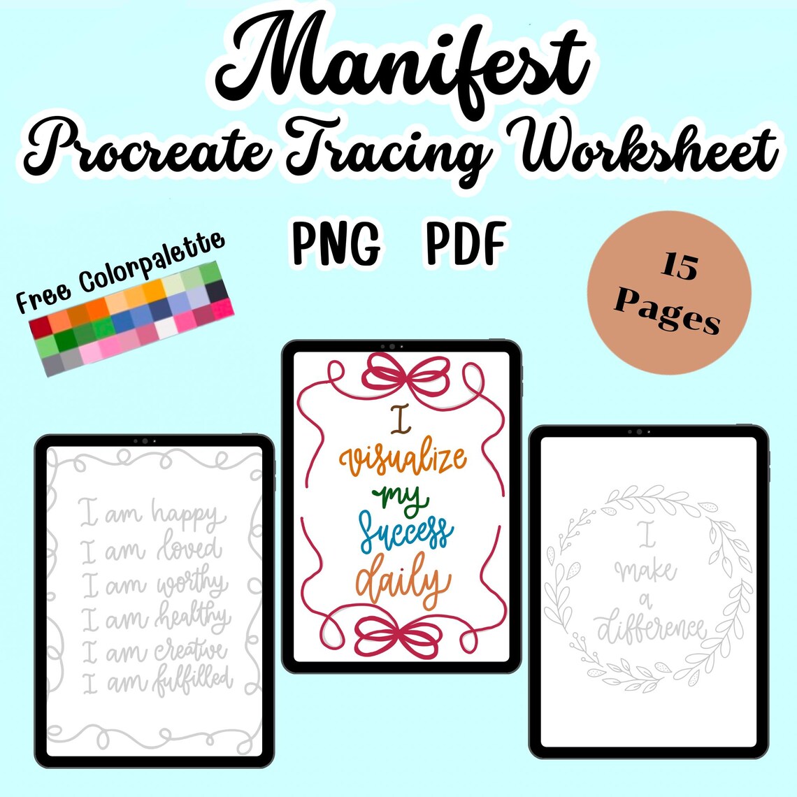 Manifest Worksheet,affirmation Worksheets,tracing Worksheets,lettering ...