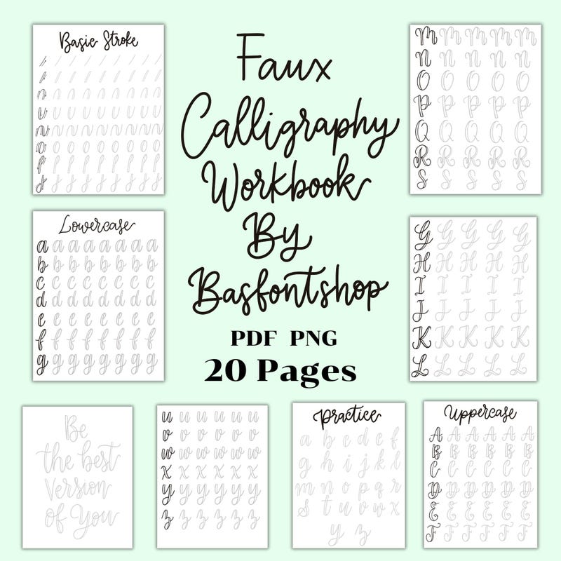 Faux Calligraphy - Etsy