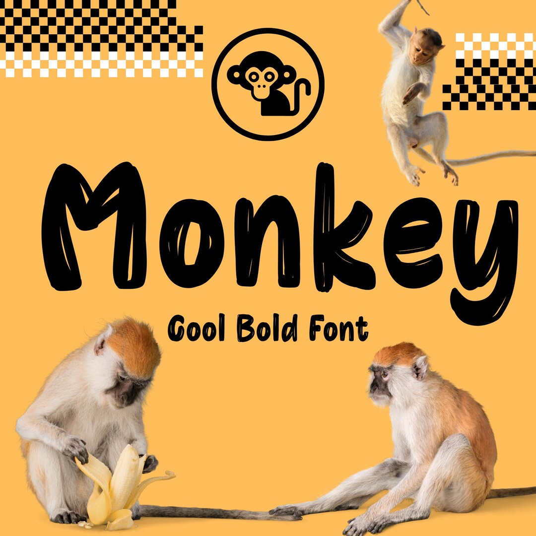 Monkey Font,bold Font,display Font,logo Font,fashion Font,hand Drawn ...