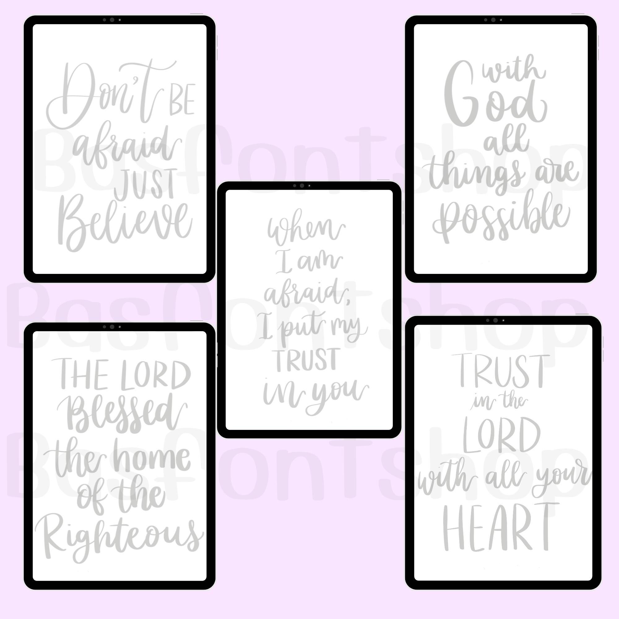 Bible Verse Lettering Practice Workbook,lettering Practice,ipad ...