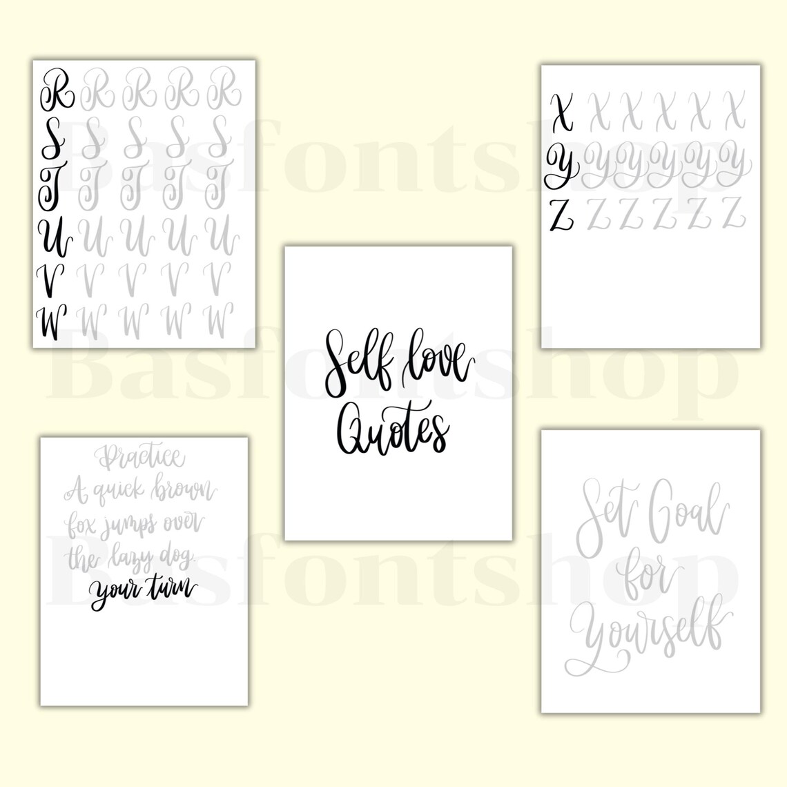 Bouncy Calligraphy Workbook,calligraphy Workbook,trace Worksheet,ipad ...