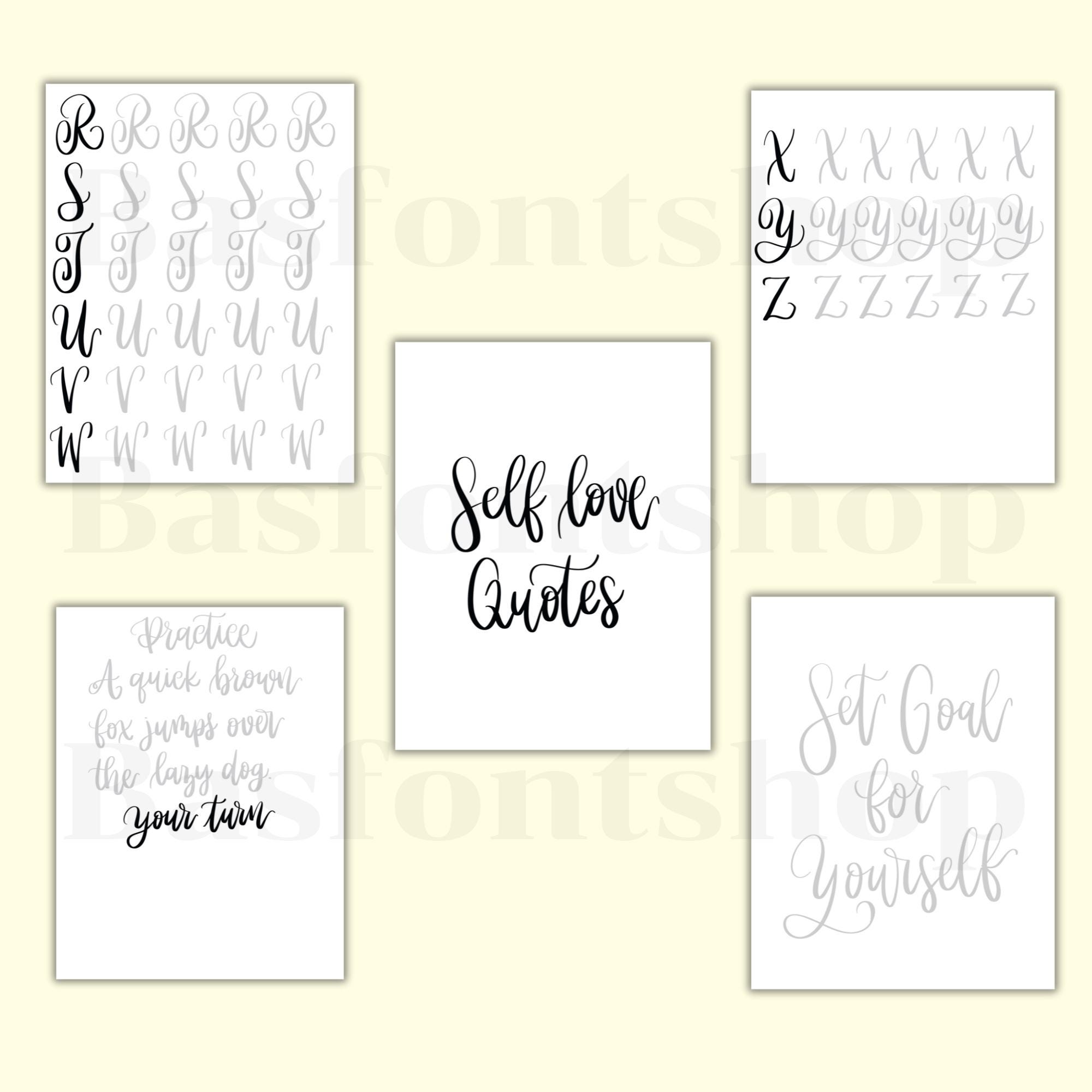 Bouncy Calligraphy Workbook,calligraphy Workbook,trace Worksheet,ipad ...