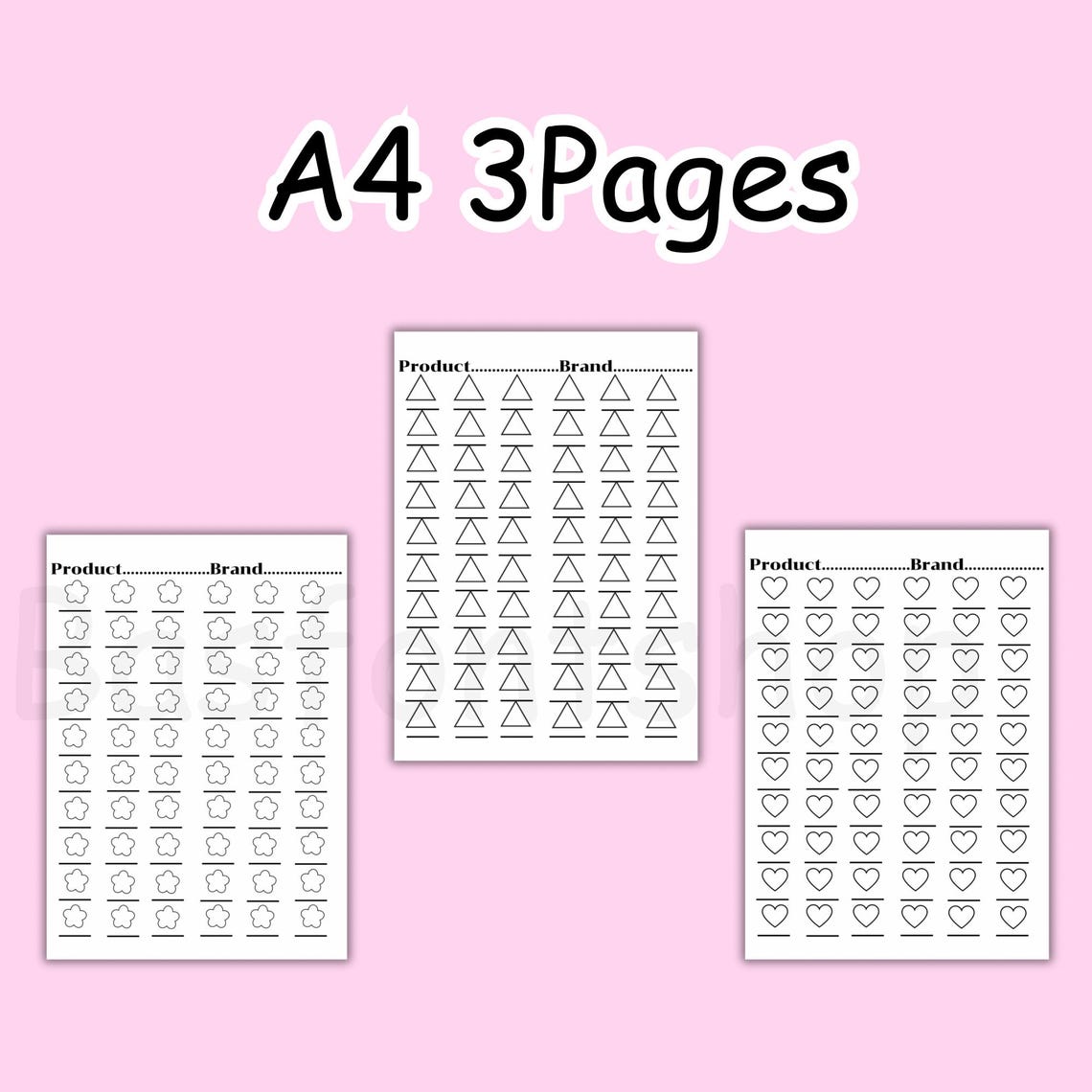 60 Color Swatch Chart Printable,60 Color Swatch Chart Template PDF,DIY ...