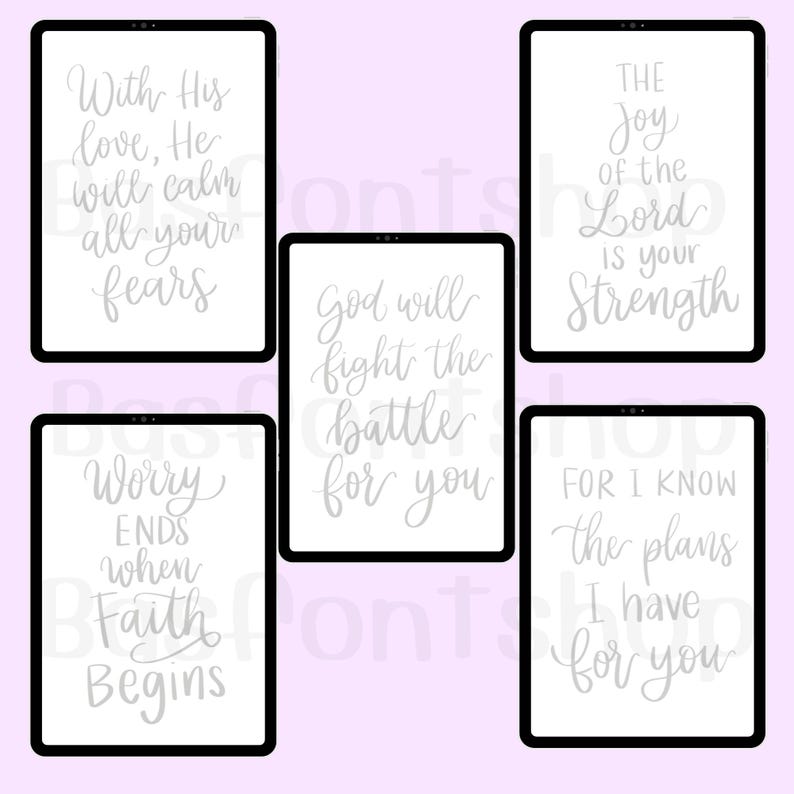 Bible Verse Lettering Practice Workbook,lettering Practice,ipad ...