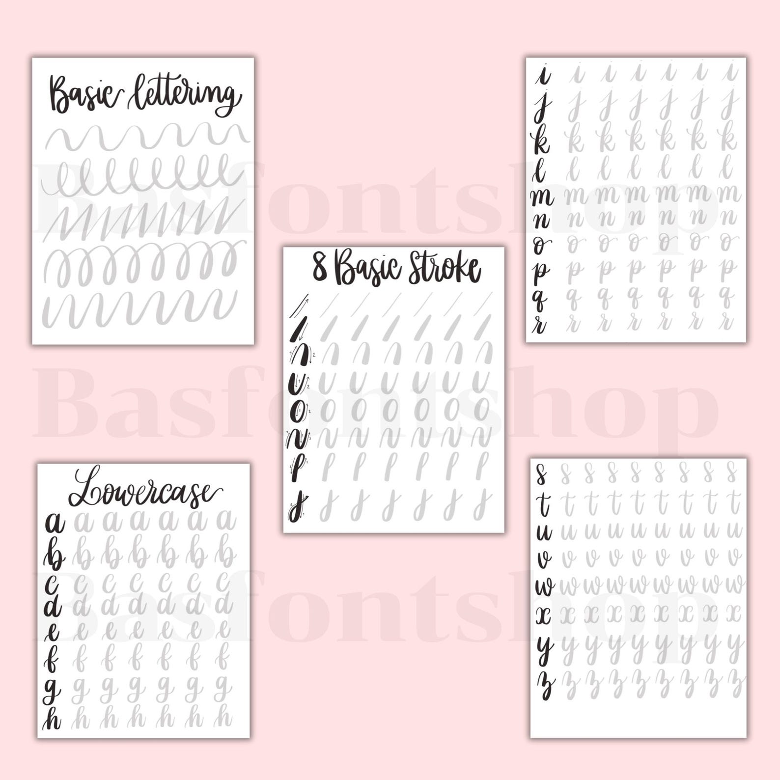 Lettering Workbook ,lettering Practice,ipad Lettering,trace Worksheet ...