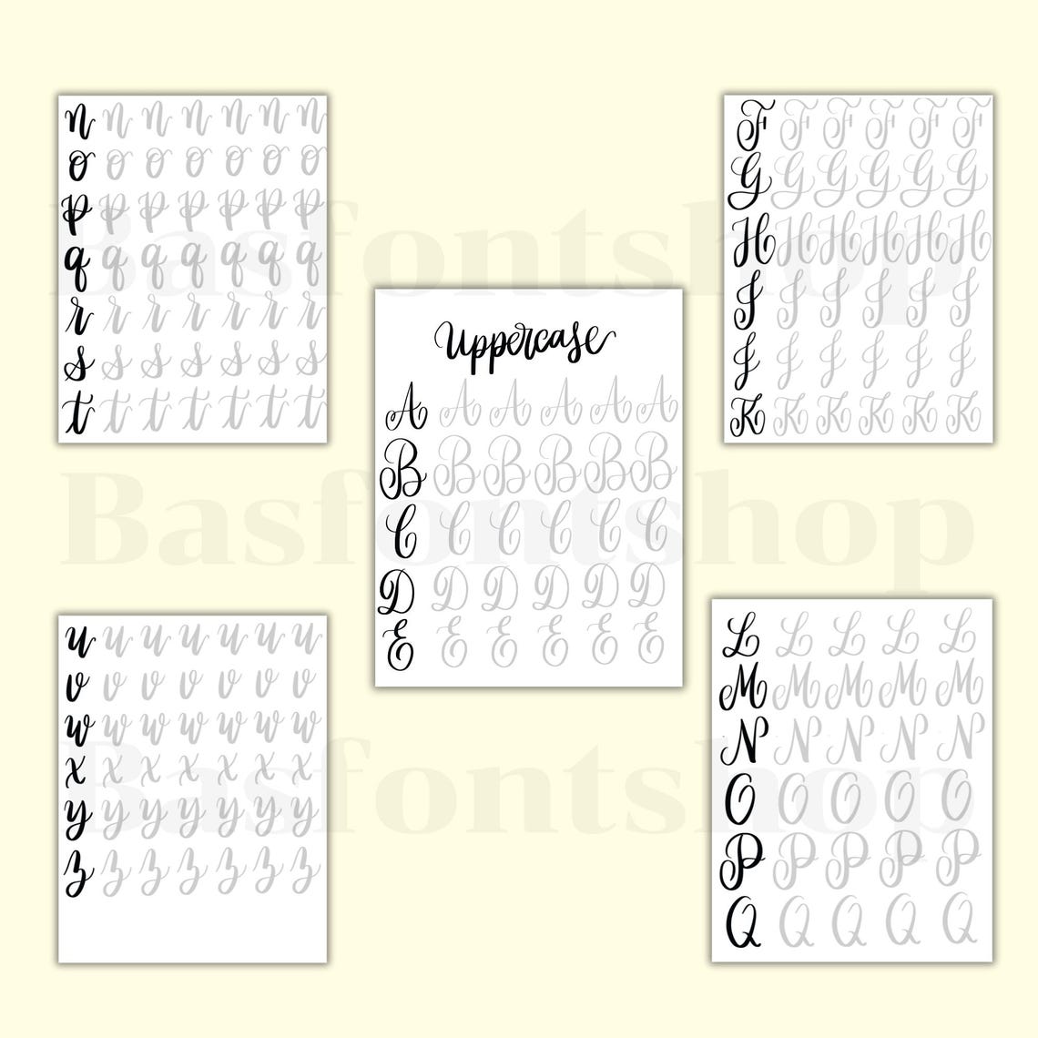 Bouncy Calligraphy Workbook,calligraphy Workbook,trace Worksheet,ipad ...